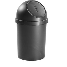 Helit Push-Abfallbeh&auml;lter, aus Polypropylen, schwarz, Volumen 45 l, VE 2 Stk