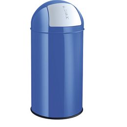Helit Push-Abfallbeh&auml;lter, Stahl, selbstschlie&szlig;end, blau, 50 l, Hx&Oslash; 745 x 360 mm