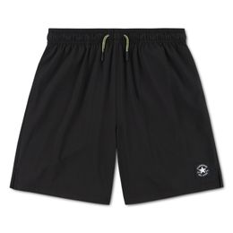 Shorts Converse "CNVB WOVEN SKATER SHORT", Jungen, Gr. L, N-Gr, schwarz, Obermaterial: 88% Polyester, 12% Elasthan, Hosen Shorts, sportlicher Stil, f&uuml;r sportliche Aktivit&auml;ten und Freizeit, bequem