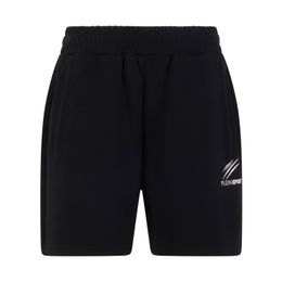 Shorts Plein Sport "Pique Jogging Shorts Icon", Herren, Gr. XL, US-Gr&ouml;&szlig;en, 02, schwarz, Obermaterial: 59% Baumwolle, 35% Polyester, 6% Elasthan, Hosen Shorts