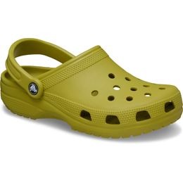 Clog Crocs "Classic Clog", Damen, Gr. 36, senffarben, meadow, Croslite&trade;, Schuhe Clog, Sommerschuh, Schlappen, Hausschuh passt zu Jibbitz