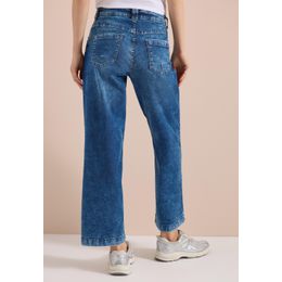 Loose-fit-Jeans Cecil, Damen, Gr. 25, L&auml;nge 28, mid blau used wash, Jeans, 78% Baumwolle, 20% Polyester, 2% Elasthan, unifarben, kn&ouml;chelfrei, Jeans, High Waist