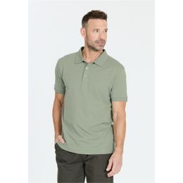Poloshirt NOU "Harrold V2", Herren, Gr. 4XL, limette, grau, 96% Baumwolle, 4% Elasthan, unifarben, normal, V-Ausschnitt, Shirts, Schmucklos