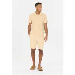 Poloshirt NOU "Harrold V2", Herren, Gr. XXL, hellbeige, 96% Baumwolle, 4% Elasthan, unifarben, normal, V-Ausschnitt, Shirts, Schmucklos