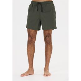 Badeshorts NOU "Fortuna", Gr. 4XL, US-Gr&ouml;&szlig;en, dunkelgr&uuml;n, 100% Polyester, unifarben, Badehosen Badeshorts, mit Mesh Innenhose