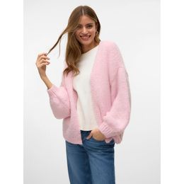 V&eacute;ro Moda Strickjacke VERO MODA "VMMAYBE LS OPEN CARDIGAN GA REP", Damen, Gr. S, parfait pink, Strick, Obermaterial: 100% Polyester, unifarben, loose fit h&uuml;ftbedeckend, ohne Ausschnitt, Rippb&uuml;ndchen, Strickjacken Strickjacke