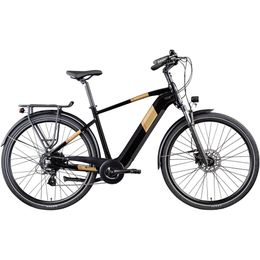 Z&uuml;ndapp E-Bike Z&Uuml;NDAPP "Z810" Gr. 52, schwarz (schwarz, beige), Elektrofahrr&auml;der, 52cm, 28 Zoll (71,12cm), Pedelec, Elektrofahrrad f&uuml;r Damen und Herren