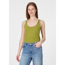 Tanktop Ragwear "FLLOUKIA GOTS", Damen, Gr. L, pistachio, Jersey, Obermaterial: 100% Baumwolle, unifarben, normal, Rundhals, Tops Tanktop, Bestseller aus Single Jersey mit softem Finish und Kn&ouml;pfen