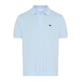 Poloshirt Lacoste, Damen, Gr. 3, hellblau, Piqu&eacute;, Obermaterial: 100% Baumwolle, regular fit h&uuml;ftbedeckend, hoch geschlossener Ausschnitt, angesetztes B&uuml;ndchen mit innenliegendem Gummizug, Shirts, mit Kn&ouml;pfen in Perlmuttoptik