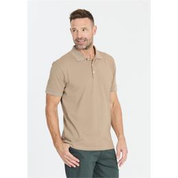 Poloshirt NOU "Harrold V2", Herren, Gr. XXL, natur, 96% Baumwolle, 4% Elasthan, unifarben, normal, V-Ausschnitt, Shirts, Schmucklos