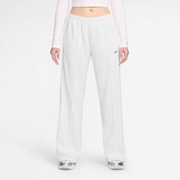 Sporthose Nike Sportswear "W NSW OFFLN CHLL FT OH MR PANT", Damen, Gr. L, N-Gr, birch heathe, Obermaterial: 70% Baumwolle, 30% Polyester, Hosen Sporthose, sportlicher Stil, f&uuml;r Freizeit und Training