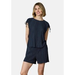Blusenshirt Ragwear "Veriel Set YOUMODO", Damen, Gr. L (40), dunkelblau, Material: 65% Polyester, 35% Viskose, weit h&uuml;ftlang, Rundhals, weit, Shirts Blusenshirt, Set bestehend aus kurzer Hose und T-Shirt