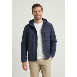 Outdoorjacke NEW CANADIAN, Herren, Gr. 30, dunkelblau, 100% Polyester, unifarben, normal, ohne Ausschnitt, Jacken Outdoorjacke, mit abnehmbarer, verstellbarer Kapuze