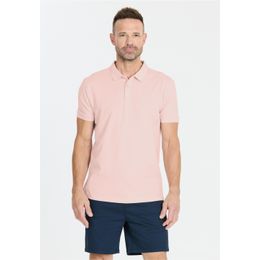 Poloshirt NOU "Harrold V2", Herren, Gr. L, rosa, pink, 96% Baumwolle, 4% Elasthan, unifarben, normal, V-Ausschnitt, Shirts, Schmucklos