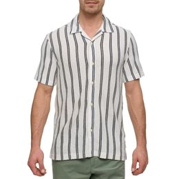 Kurzarmhemd INDICODE "INOlly SS Shirt", Herren, Gr. L, N-Gr, vanilla, Web, Obermaterial: 100% Baumwolle, unifarben, regular fit, Hemden