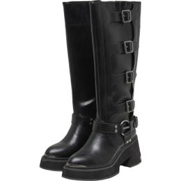 Stiefel Buffalo "Buffalo BULL BOOT HI FB - VEGAN NAPPA", Damen, Gr. 36, schwarz, Polyurethan, unifarben, Schuhe Stiefel