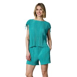Blusenshirt Ragwear "Veriel Set YOUMODO", Damen, Gr. XXL (44), petrol, Material: 65% Polyester, 35% Viskose, weit h&uuml;ftlang, Rundhals, weit, Shirts Blusenshirt, Set bestehend aus kurzer Hose und T-Shirt