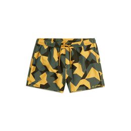 G-Star Raw Badeshorts G-STAR "Carnic 2.0 Badeshorts", Herren, Gr. S, Normalgr&ouml;&szlig;en, saffron geo abstract camo, Obermaterial: 100% Polyester, Badehosen Badeshorts
