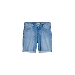 Marc O'Polo Jeansshorts MARC O'POLO DENIM "Model Mats tapered fit aus Bio-Baumwoll-Mix", Herren, Gr. 32, N-Gr, aqua_multi_04, Denim/Jeans, Obermaterial: 99% Baumwolle, 1% Elasthan, kniefrei, Jeans Jeansshorts