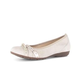 Ballerina Gabor "Eleganter Ballerina", Damen, Gr. 44, beige, Schuhe Ballerina