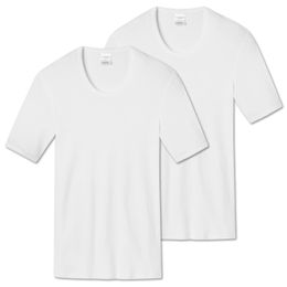 Schiesser Herren T-Shirt Wei&szlig;