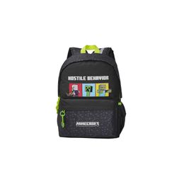 Minecraft Kinderrucksack Rucksack mit Fronttasche und Seitennetzen