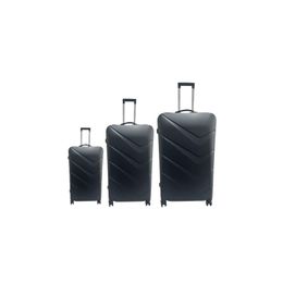 Hoffmanns Waveline Anthrazit 3-teiliges Koffer-Set - ABS-Hartschale mit Zahlenschloss & 360&deg; Rollen