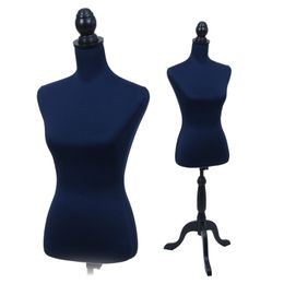 MCW Schneiderpuppe T221, Schaufensterpuppe Torso weiblich, Schaumstoff ~ dunkelblau