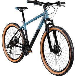 Galano Toxic 27,5 Zoll Mountainbike Hardtail 165 - 190 cm MTB f&uuml;r Damen und Herren 21 G&auml;nge schwarz blau 46 cm