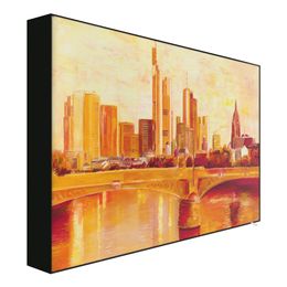 Bilderwelten Akustik-Wechselbild Skyline Frankfurt