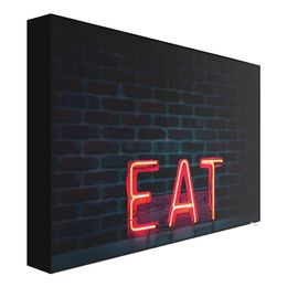 Bilderwelten Akustik-Wechselbild Eat - Neonsign