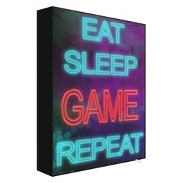 Bilderwelten Akustik-Wechselbild Gaming Spruch Neon