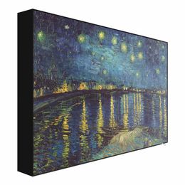 Bilderwelten Akustik-Wechselbild Vincent van Gogh - Sternennacht &uuml;ber der Rh&ocirc;ne