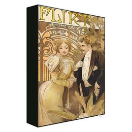 Bilderwelten Akustik-Wechselbild Alfons Mucha - Werbeplakat f&uuml;r Flirt Biscuits