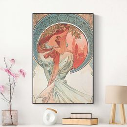Akustik-Wechselbild Alfons Mucha - Vier K&uuml;nste - Die Poesie