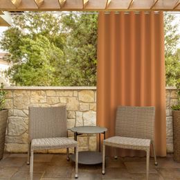 Outdoor Vorhang nach Ma&szlig; blickdicht - Sonnen Farbverlauf - gelb Sonnenschutz Abstrakt mit &Ouml;sen wetterfest Balkon Pergola