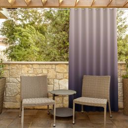 Outdoor Vorhang nach Ma&szlig; blickdicht - Violett Farbverlauf - violett Sonnenschutz Abstrakt mit &Ouml;sen wetterfest Balkon Pergola