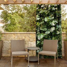 Outdoor Vorhang nach Ma&szlig; blickdicht - Tief im Dschungel - gr&uuml;n Wald Tropisch mit &Ouml;sen Pflanzen Balkon Pergola
