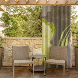 Outdoor Vorhang nach Ma&szlig; blickdicht - Sonnenflecken II - grau originell Abstrakt mit &Ouml;sen wetterfest Balkon Pergola