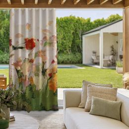 Bilderwelten Outdoor Vorhang nach Ma&szlig; blickdicht bunt originell modern mit &Ouml;sen - Spontaner Sommer - wetterfest Balkon Pergola