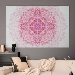 Akustikbild Mandala Aquarell Ornament pink