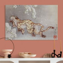 Akustikbild Katsushika Hokusai - Tiger in Schneesturm