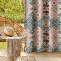 Bilderwelten Outdoor Vorhang nach Ma&szlig; blickdicht bunt Sonnenschutz Abstrakt mit &Ouml;sen - Agadir - Geometrisch Balkon Pergola