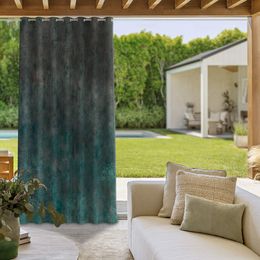 Bilderwelten Outdoor Vorhang nach Ma&szlig; blickdicht blau Strand Shabby mit &Ouml;sen - Blauer Korallengrund - Unterwasser Balkon Pergola
