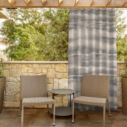 Outdoor Vorhang nach Ma&szlig; blickdicht - Aquarell Nebel Streifen - beige Natur modern Aquarell Landschaft Balkon Pergola