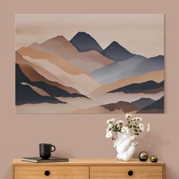 Akustikbild Grafische Landschaft in Braun
