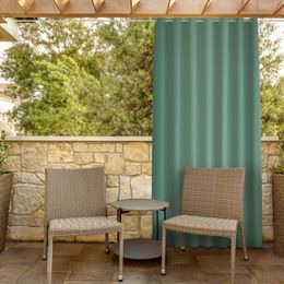 Outdoor Vorhang nach Ma&szlig; blickdicht - Dunkel Gr&uuml;ner Farbverlauf - gr&uuml;n Sonnenschutz Abstrakt mit &Ouml;sen wetterfest Balkon Pergola