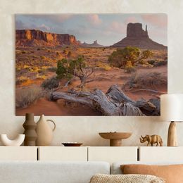 Bilderwelten Akustikbild Natur orange Motiv Schallschutzbild - Monument Valley Navajo Tribal Park Arizona - Berg Wohnzimmer Schlafzimmer