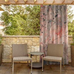 Bilderwelten Outdoor Vorhang nach Ma&szlig; blickdicht rosa originell Abstrakt mit &Ouml;sen - Err&ouml;ten I - wetterfest Balkon Pergola