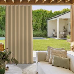 Outdoor Vorhang nach Ma&szlig; blickdicht - Asthetic Artichoke - gr&uuml;n Sonnenschutz Unifarben mit &Ouml;sen wetterfest Balkon Pergola